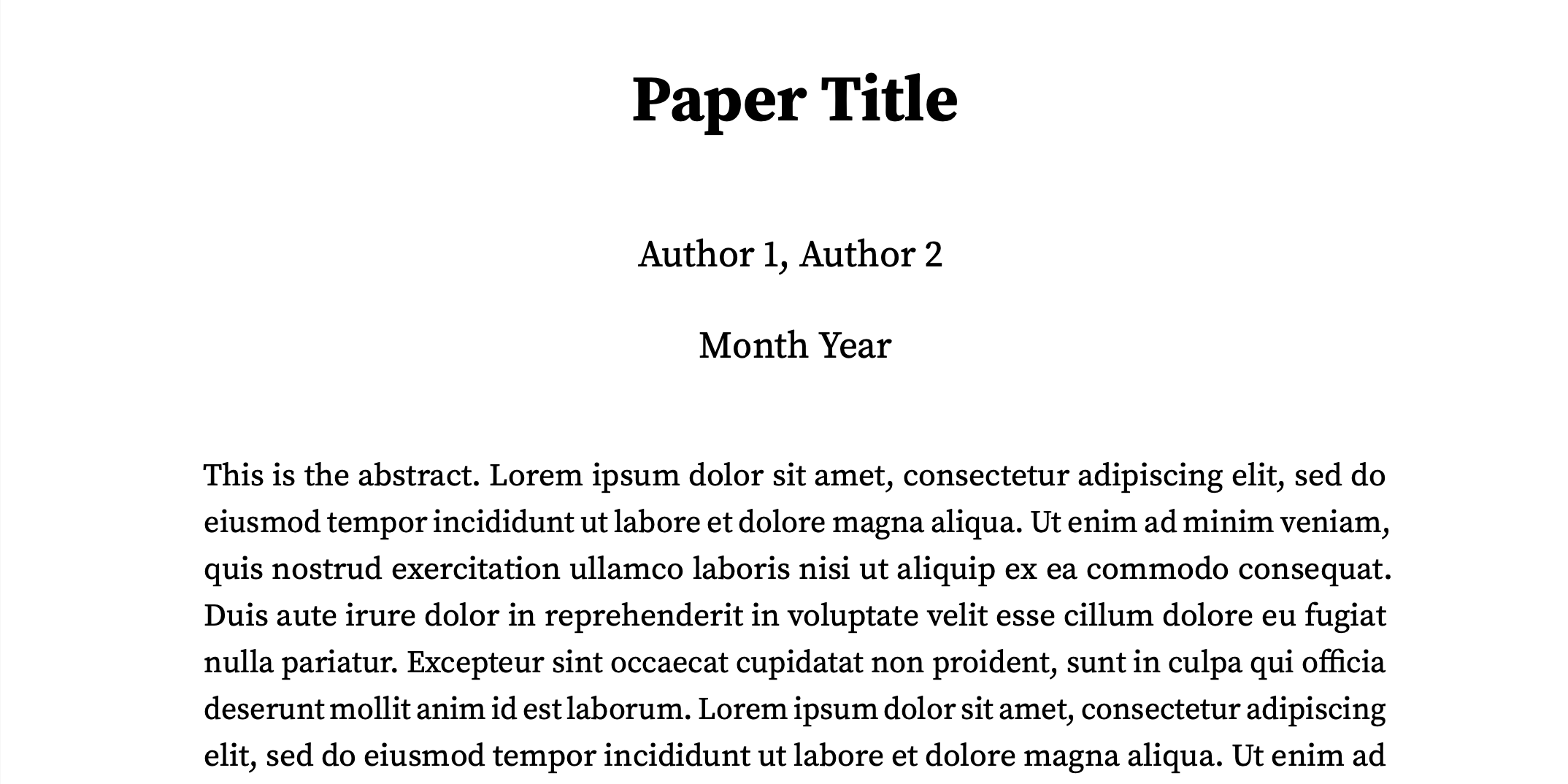 Minimalist LaTeX Template for Academic Papers | Patrick Kon